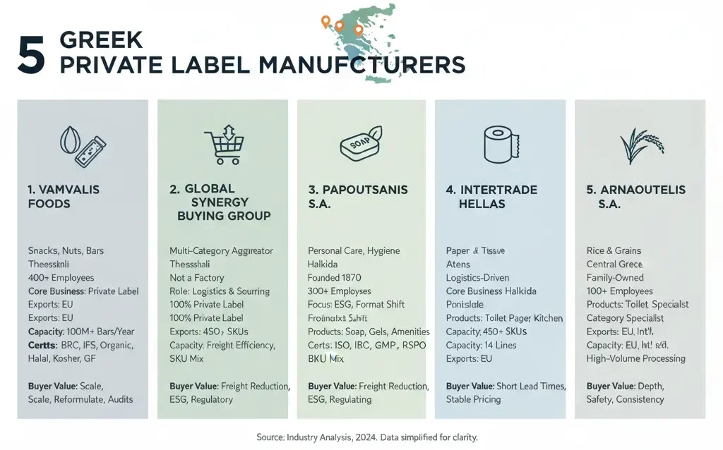Top 5 Private Label Manufacturers in Greece 2026
